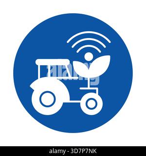 Smart farming technology vector featuring a wireless signal tower with ...