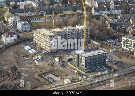 Aerial view, climate protection settlement, Seven Stones construction ...