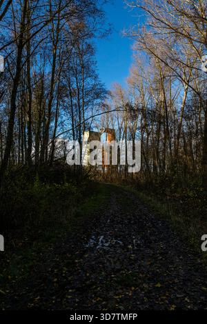 The 25 metre tall Uitkijktoren Reiddomp tree top observatory, means the ...