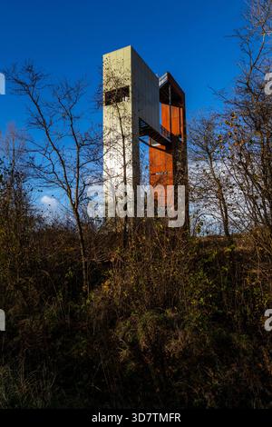 The 25 metre tall Uitkijktoren Reiddomp tree top observatory, means the ...