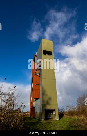The 25 metre tall Uitkijktoren Reiddomp tree top observatory, means the ...