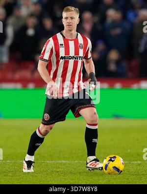 Ben Mee of Sheffield United in the pregame warmup session during the ...
