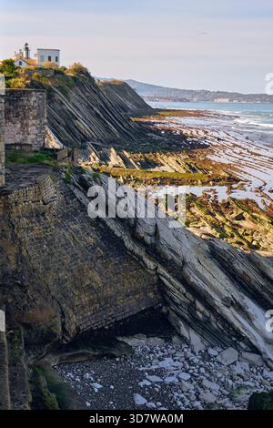 Rocky shoreline landscape of Saint-Jean-Cap-Ferrat town with ...