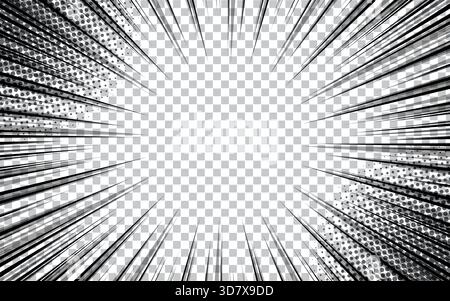 Radial lines in comics. Comic background with lines of motion and speed ...