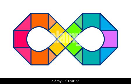Neurodiversity colorful sign. Infinity symbol isolated on white ...