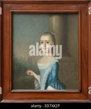 This 18th-century portrait by Jeremiah Theus depicts Mrs. Gabriel ...