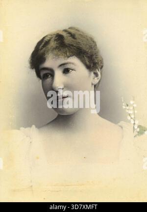 A historical portrait photograph of Robert and Miss Harriet M. McGibbon ...
