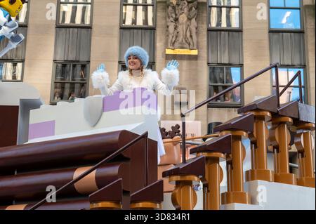 Meg Donnelly rides the Brick-tastic Winter Mountain by The LEGO Group ...