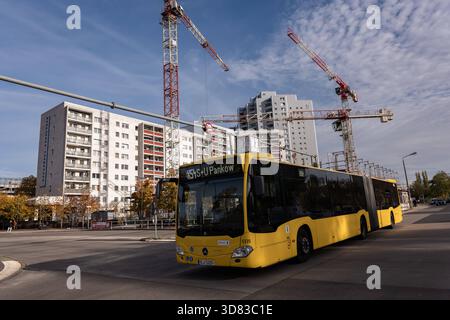Baustelle an der Marzahner Promenade in Berlin Marzahn am 31. Oktober ...