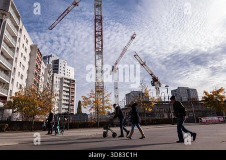 Baustelle an der Marzahner Promenade in Berlin Marzahn am 31. Oktober ...
