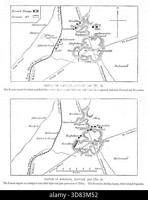 Maps showing the French and Prussian positions at the Battle of Sedan 1 ...