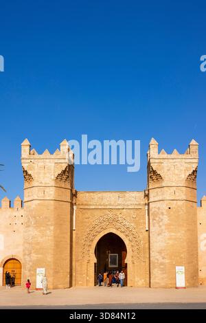 Morocco, Rabat, the necropolis of Chellah, the main gateway Stock Photo ...