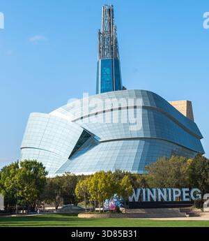 The Canadian Museum for Human Rights at The Forks in Winnipeg, Manitoba ...