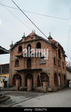 unfinished brick building in early spring, Moscow Stock Photo - Alamy