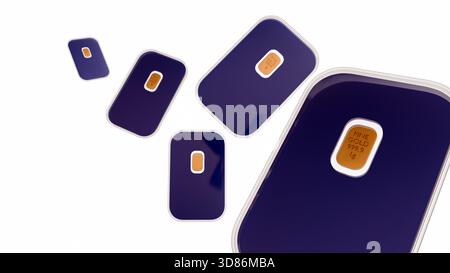 Gold bars sealed in an assay package that acts as a Certificate of ...