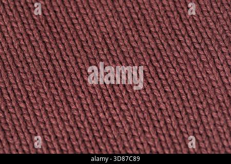 Closeup view of knitted fabric texture with pattern as background Stock ...