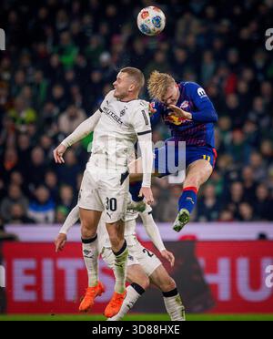 Conrad Harder (11, RB Leipzig) and goalkeeper Noah Atubolu (1, Freiburg ...
