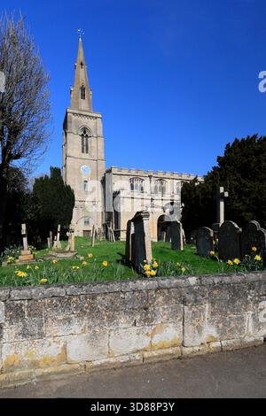 St Michaels church, Langtoft village, South Kesteven, Lincolnshire ...