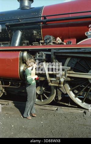 L.M.S. Locomotive Leander, 5690, at Steamtown, Carnforth in 1979 Stock ...