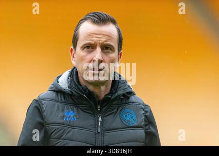 Queens Park Rangers manager Julien Stephan on the touchline during the ...