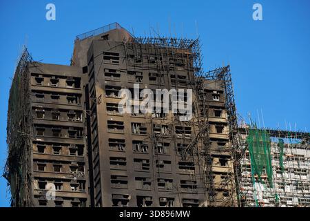 Wang Fuk Court, Tai Po, HONG KONG, China - The elder mourning after ...