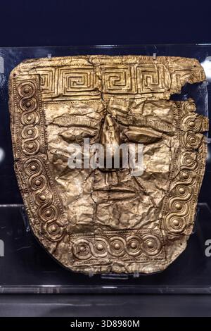gold funerary mask, funerary mask, gold mask, necropolis of Trebenishte ...