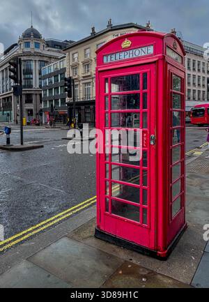 A iconic red K2 phone box, Saint George's Road, Southwark. The K2 kiosk ...