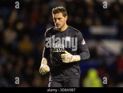 Preston North End goalkeeper Daniel Iversen during the Sky Bet ...
