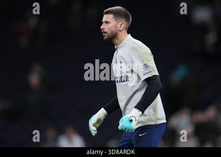 Guglielmo Vicario of Tottenham Hotspur ahead of the Premier League ...