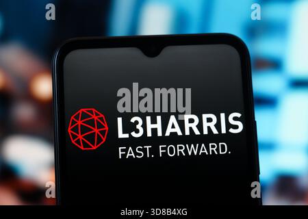 In this photo illustration, the L3Harris (L3 Harris) logo is seen ...