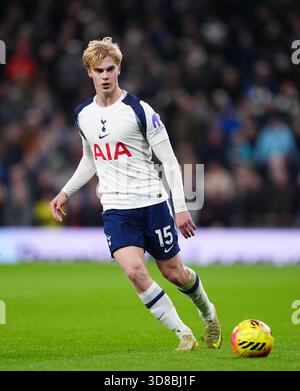 Lucas Bergvall of Tottenham Hotspur during the Tottenham Hotspur v ...