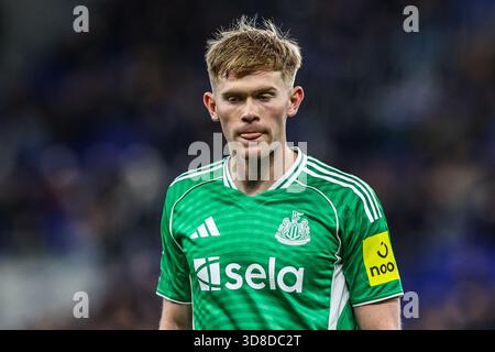 Lewis Hall of Newcastle Untied during the Premier League match Everton ...