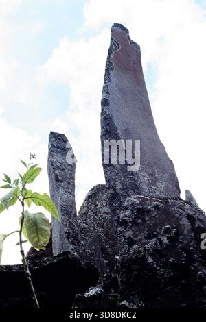 Indonesia, Flores, Ngada Regency. 2002, Megaliths in the vicinity of ...