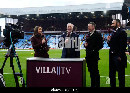 Presenter Kate Tracey ahead of the Premier League match at Villa Park ...