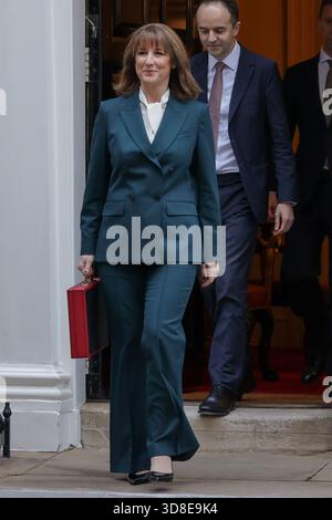 Chancellor of the Exchequer Rachel Reeves leaves following a Cabinet ...