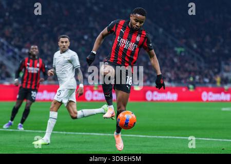 Christopher Nkunku of AC Milan is seen in action during the SERIE A ...