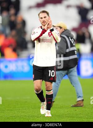 Liverpool's Alexis Mac Allister applauds their fans after during the ...