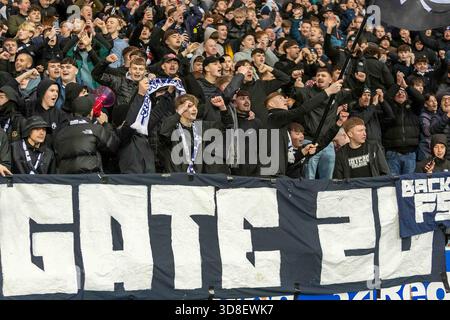 Falkirk fans during the William Hill Premiership match at the Falkirk ...