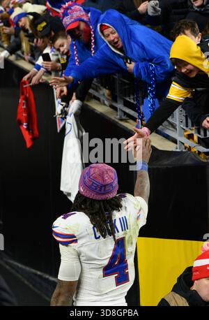 Buffalo Bills linebacker Joe Andreessen (44) celebrates a tackle during ...