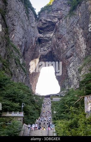 The Heaven's Gate of Tianmen Mountain National Park with a 999-step ...