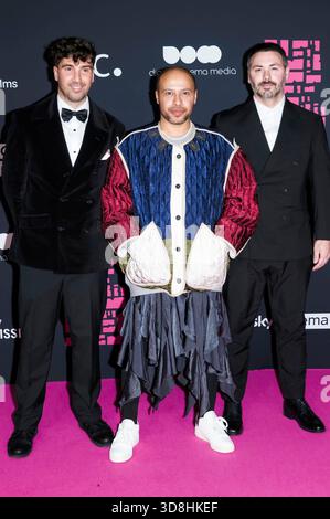 Ben Jackson, Dean Atta and Baz Sells attend the 79th British Academy ...