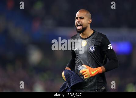 Robert Sánchez of Chelsea during the Premier League match Chelsea vs ...