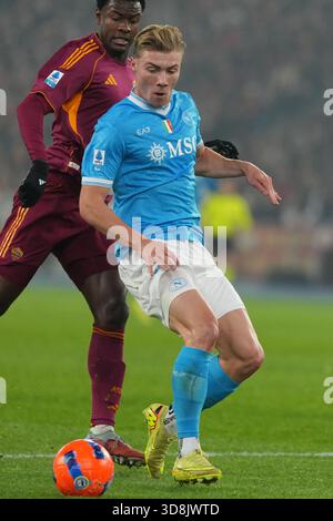Rasmus Hojlund of Napoli during the Serie A match between Lazio and ...