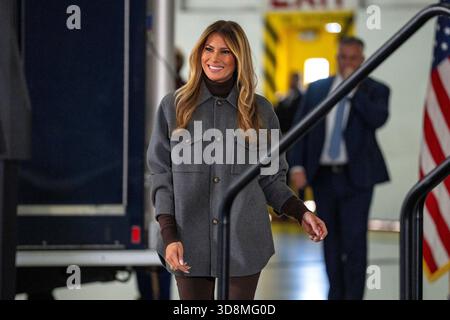 Second lady Usha Vance arrives on Marine Two at Joint Base Andrews, Md ...