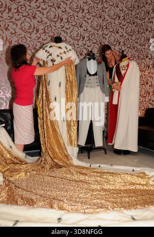 a costume designer creating outfit for stage production or film costume ...
