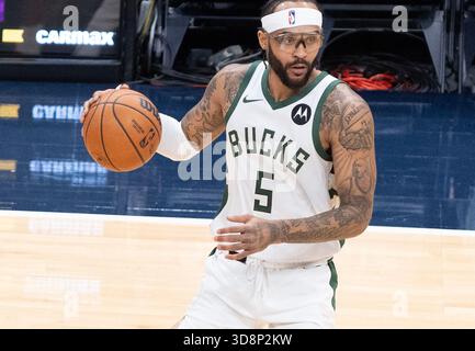 Milwaukee Bucks guard Gary Trent Jr. (5) in the first half of an NBA ...