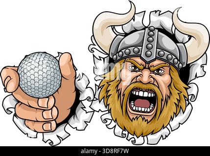 Viking Golf Ball Sports Team Mascot Man Stock Vector Image & Art - Alamy