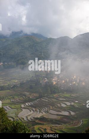 view at famous rice terraces of Yuangyang in Yunnan, China Stock Photo ...