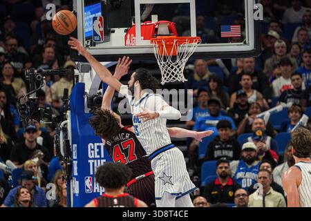 Chicago Bulls center Lachlan Olbrich (47) grabs a rebound against the ...