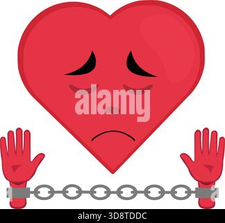 Slavery handcuff icon cartoon vector. Jail arrest. Prison lock Stock ...